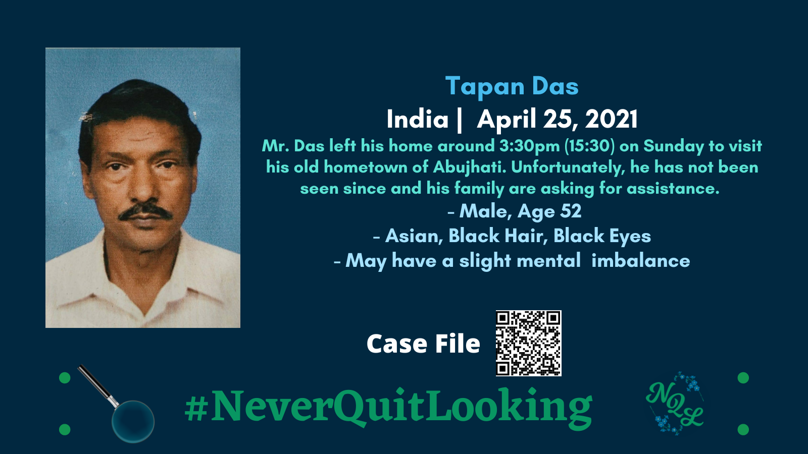 Tapan Das (Missing Person) — The Suitcase Detective